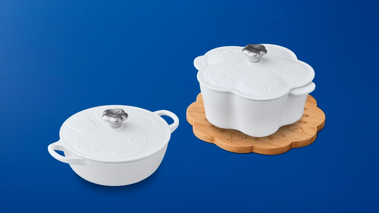 MIFFY｜LE CREUSET聯乘Miffy限定系列+減價優惠 超可愛！花形鑄鐵鍋／陶瓷杯／花形碟／木托盤 | U Food