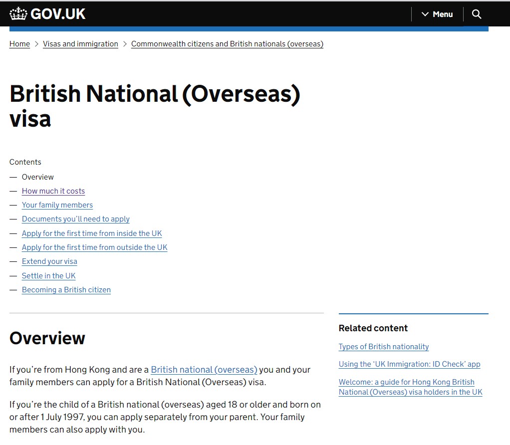 【BNO Visa申請教學】BNO簽證申請費用/所需文件/申請資格/97後申請程序 | U Travel