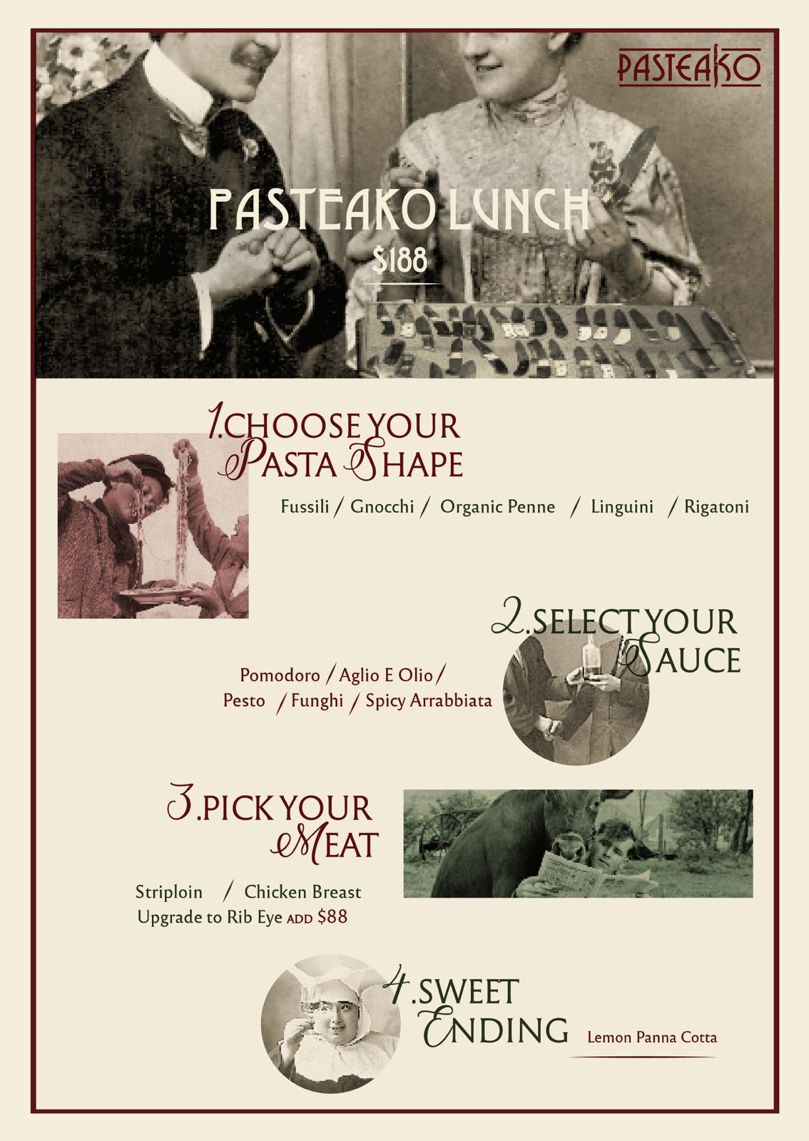 中環PMQ意大利餐廳Pasteako 復古裝潢下任食意粉！$188午餐有扒＋意粉＋甜品 | U Food