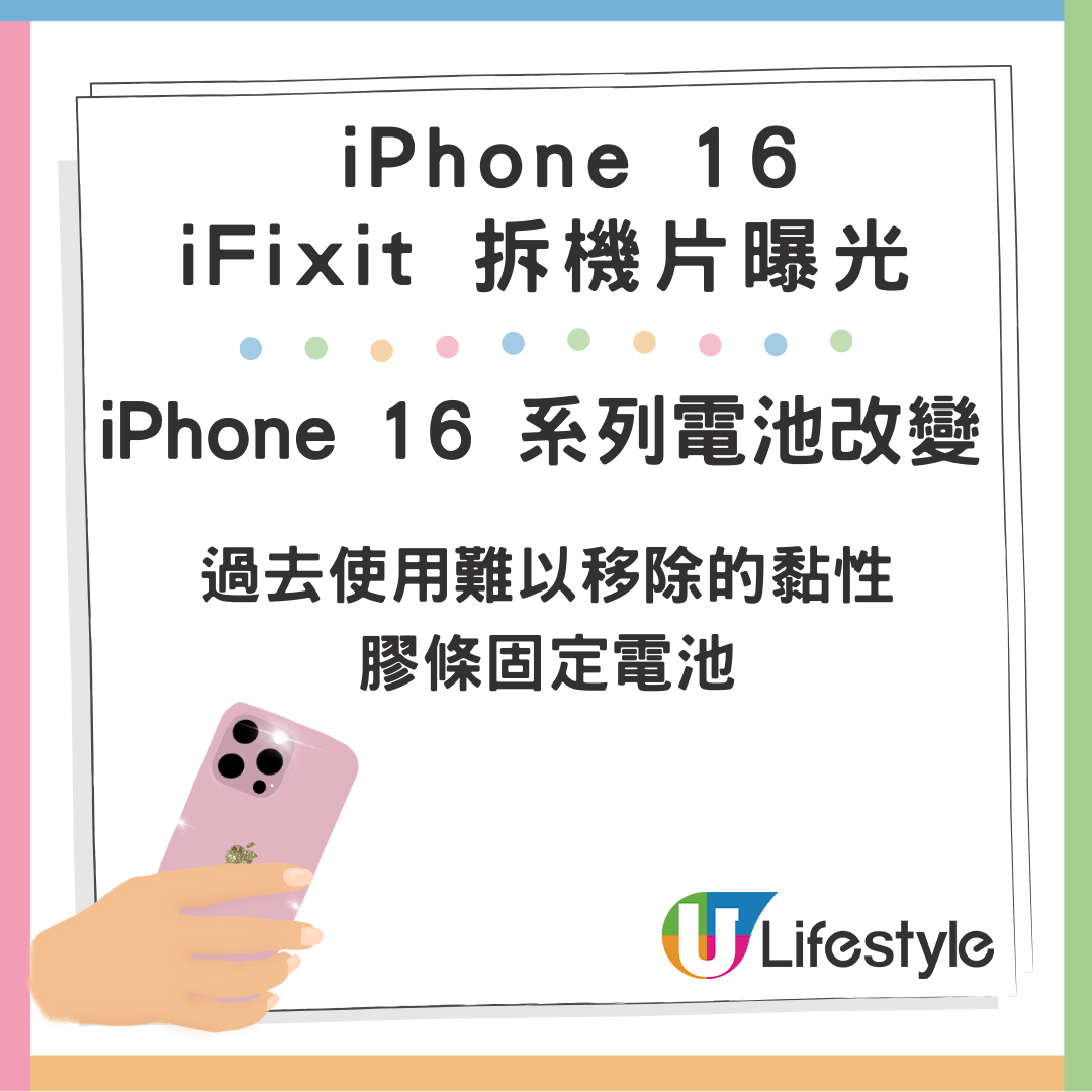 iPhone 16 iFixit 拆機片曝光 電池前所未有地輕易移除 | ezone