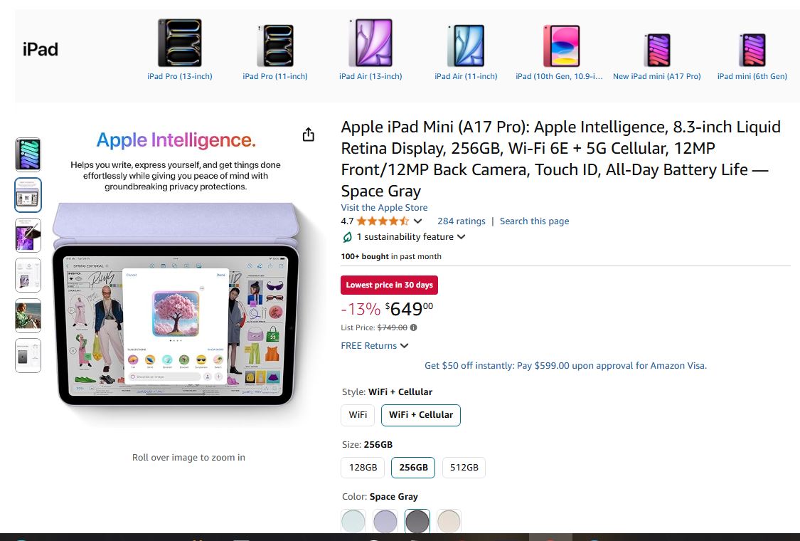 iPad Mini 7 (A17 Pro) 跌至史上新低價！全新機 8 折超平價入手！【附購買連結】 | ezone