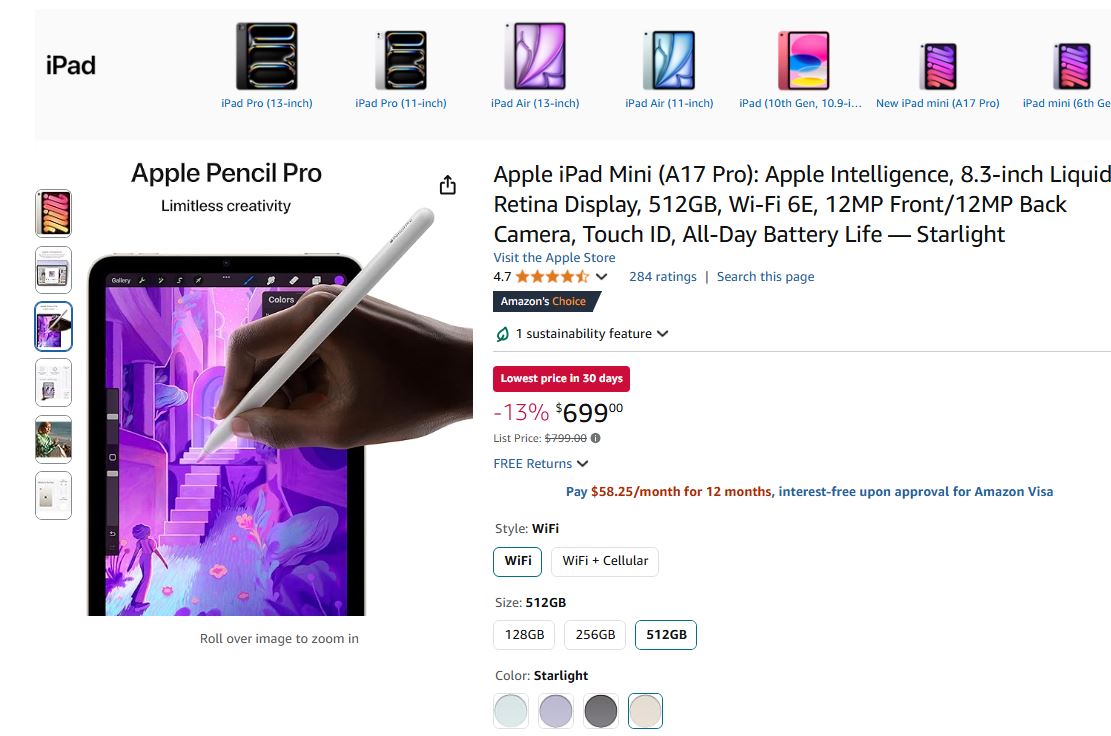 iPad Mini 7 (A17 Pro) 跌至史上新低價！全新機 8 折超平價入手！【附購買連結】 | ezone