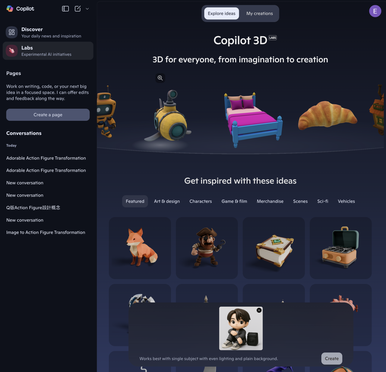 實試｜Microsoft Copilot 3D免費登場 2D圖像一鍵變立體 | ezone