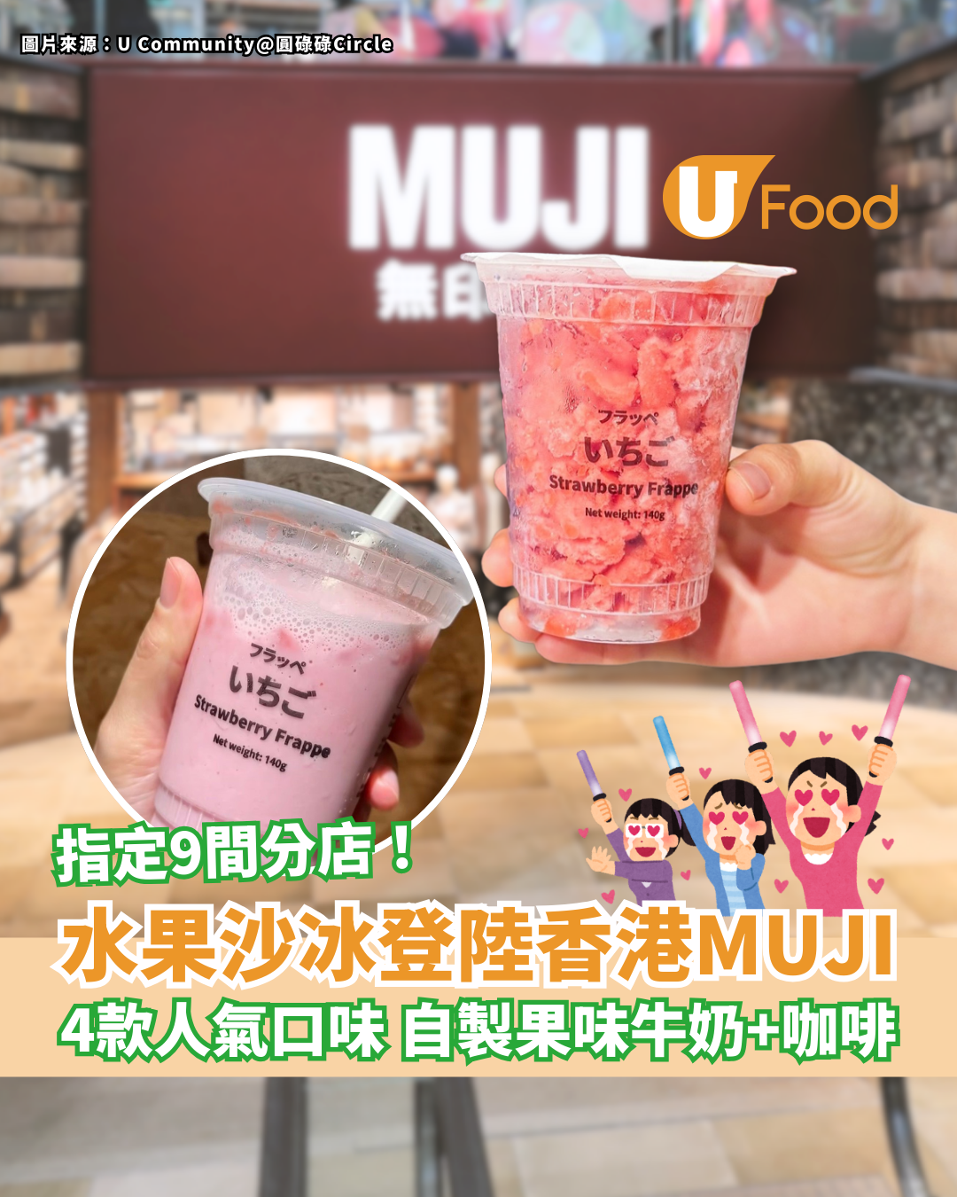 MUJI水果沙冰登陸香港 4款口味自製果味牛奶＋咖啡 即睇指定9間分店 | U Food
