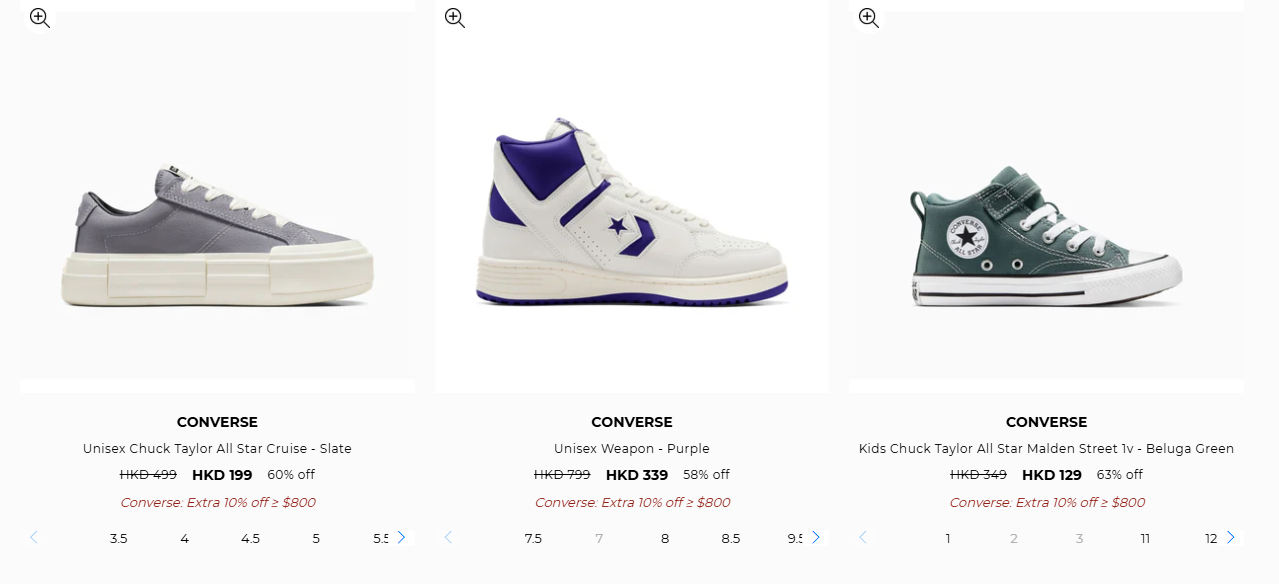 Converse激罕開倉低至4折！平底鞋/高筒鞋/厚底鞋$159起！棒球外套/風褸/運動外套/羽絨激減$600！ | UHK 港生活
