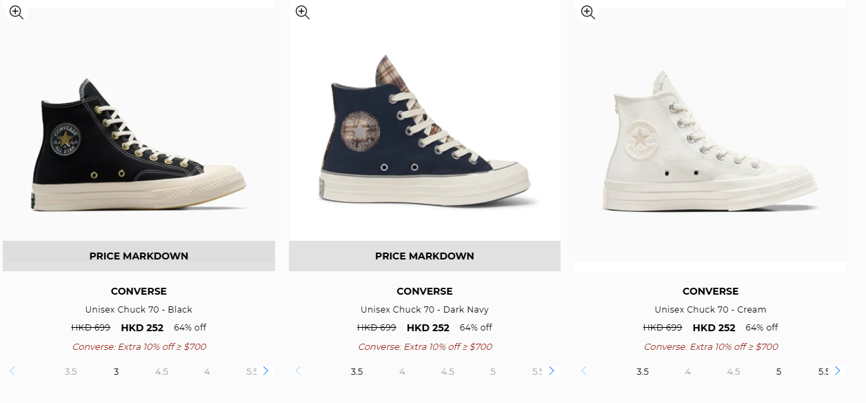 Converse新年開倉低至35折！最後2日！$198起買經典滑板鞋/厚底鞋/高筒鞋！ | UHK 港生活