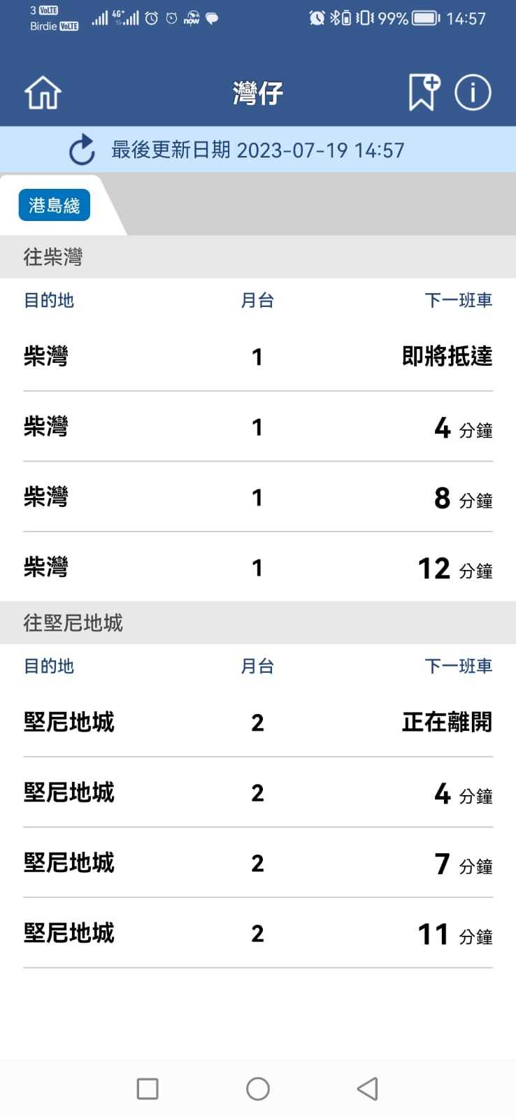 港鐵 MTR Mobile App 再進化 港島綫加入 Next Train 列車到站資訊 | ezone
