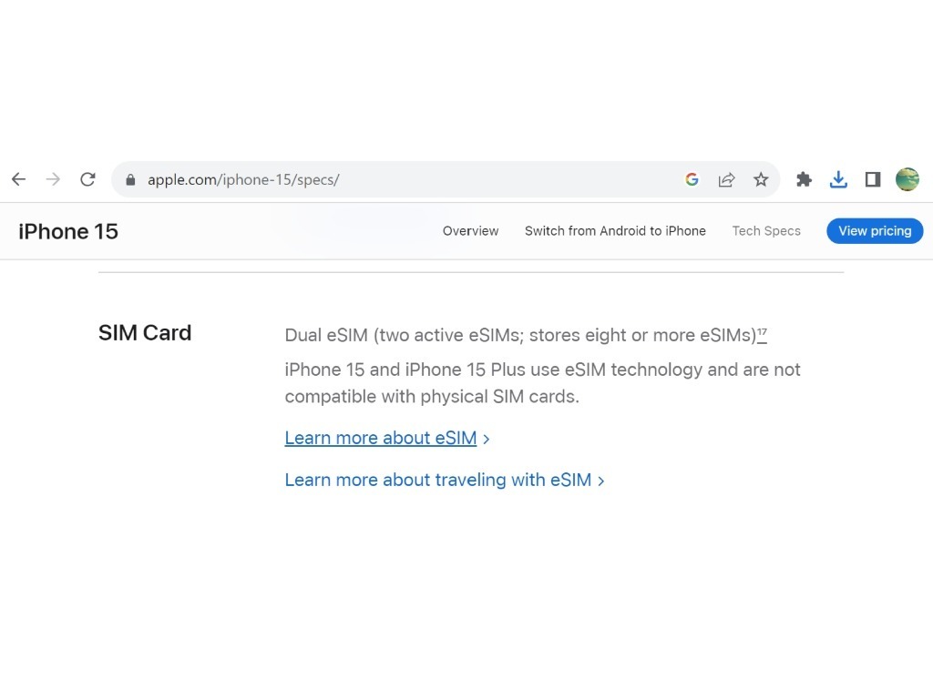 美版 iPhone 15 系列仍全用 eSIM 港版不跟只備雙 nano-SIM 卡槽 | ezone