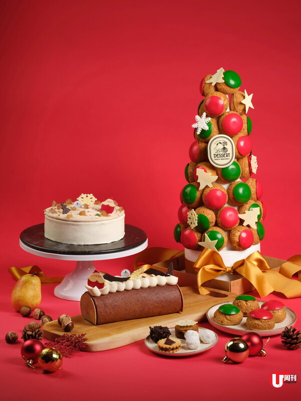 8 大熱門餅店聖誕蛋糕集合 THE BAKERISM 開心果蛋糕 / 法式泡芙聖誕樹塔 | U Food