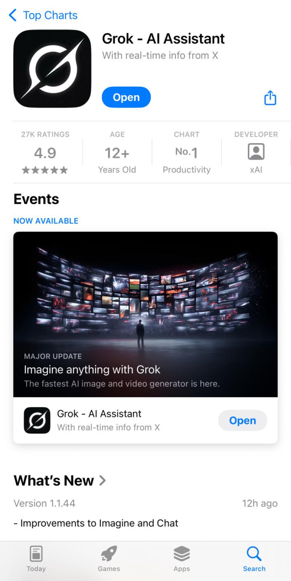 港人最愛 AI App Grok登香港App Store榜首 馬斯克親發文認證 | ezone