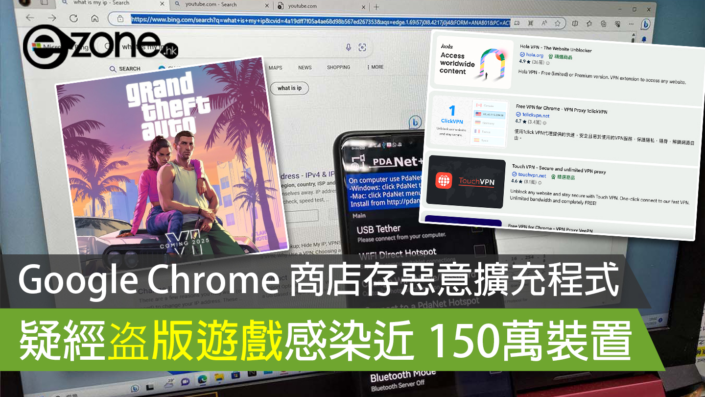Google Chrome 商店存惡意擴充程式 疑經翻版遊戲感染近 150萬裝置 | ezone