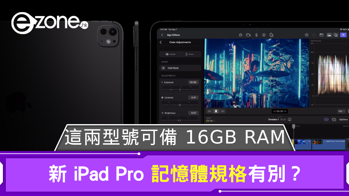 新 iPad Pro 記憶體規格有別？ 這兩型號可備 16GB RAM | ezone