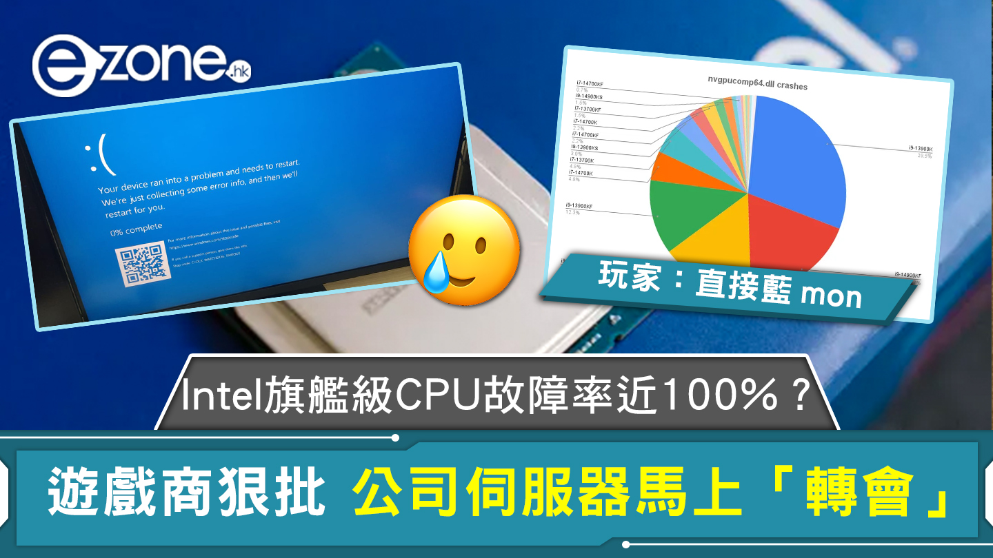 Intel旗艦級CPU故障率近100%？ 遊戲商狠批 公司伺服器馬上「轉會」 | ezone
