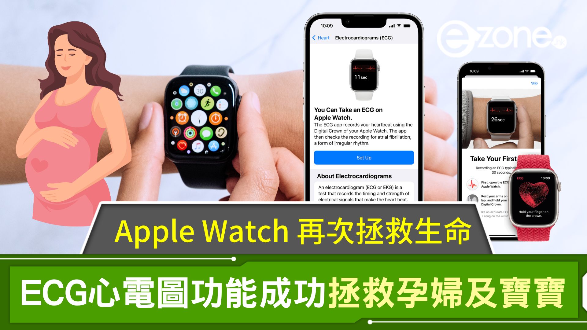 Apple Watch再次拯救生命！ECG心電圖功能成功拯救孕婦及寶寶 | ezone
