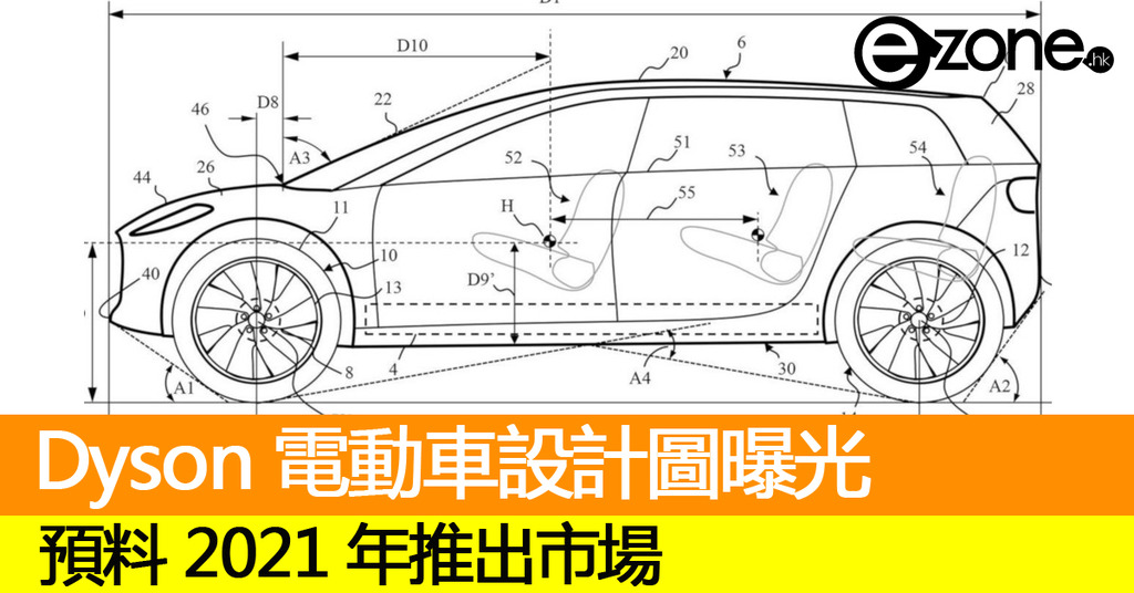 Dyson 電動車設計圖曝光！預料 2021 年推出市場 | ezone