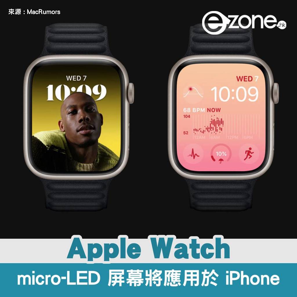 Apple Watch micro-LED 屏幕 日後將應用於 iPhone 等產品 | ezone