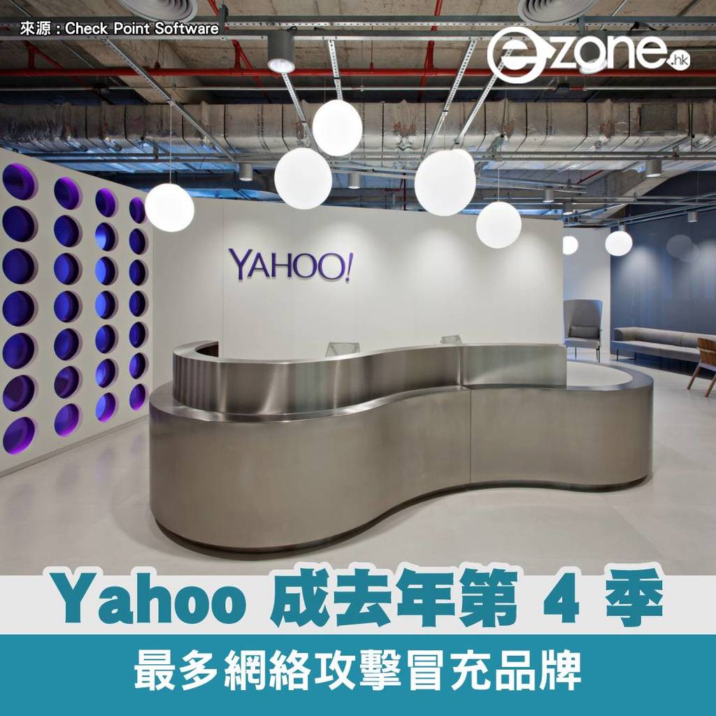調查指 Yahoo 成去年第 4 季最多網絡攻擊冒充品牌 | ezone