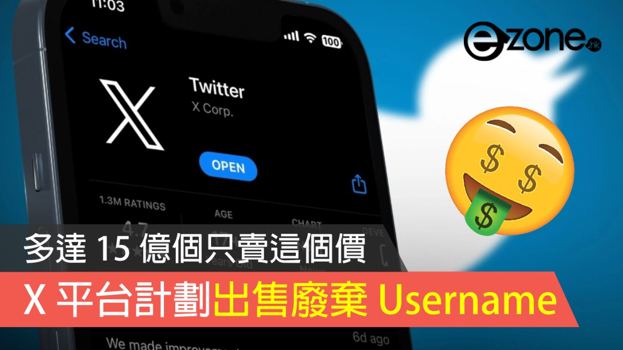 X 平台計劃出售廢棄 Username 買斷價 5 萬美元 | ezone
