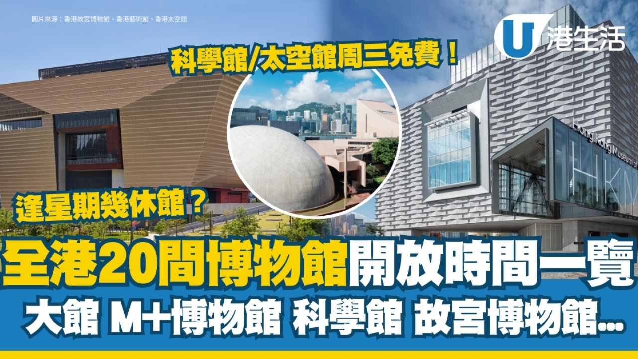 展館開放時間｜全港20間博物館開放時間一覽 附門票價錢/休館時間/地址 | UHK 港生活